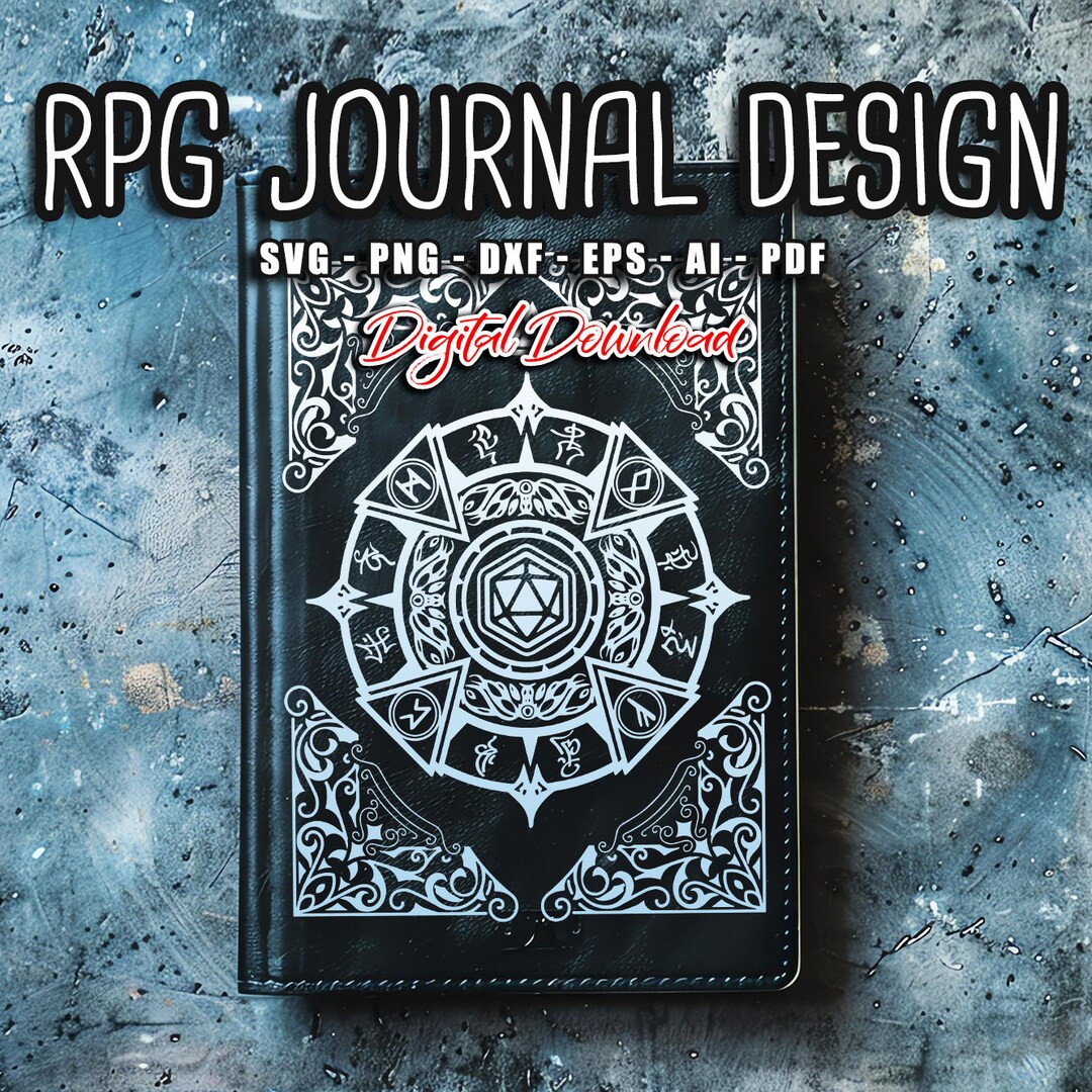 RPG Journal Design SVG, Viking Notebook Design, Gamer Journal, TTRPG ...