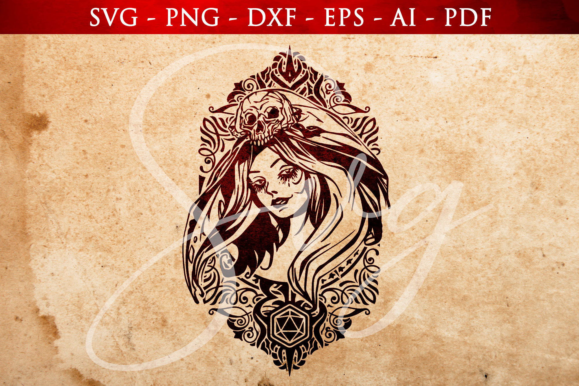 DM Girl SVG: Dungeon Master RPG Cut File (digital Download) - Etsy
