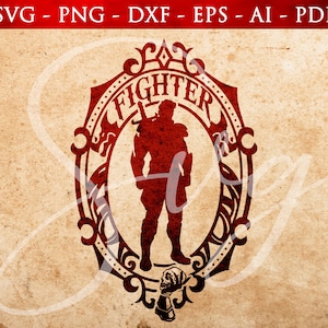 Fighter Svg, RPG Svg, D20, Rpg Games, Png, Dxf, Eps, Ai, Pdf Files ...