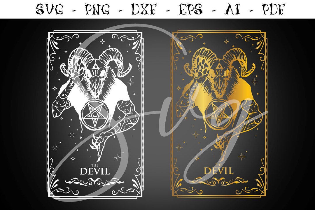 Tarot Svg, the DEVIL SVG, Fortune Teller Svg, Mystic Svg, Major Arcana ...