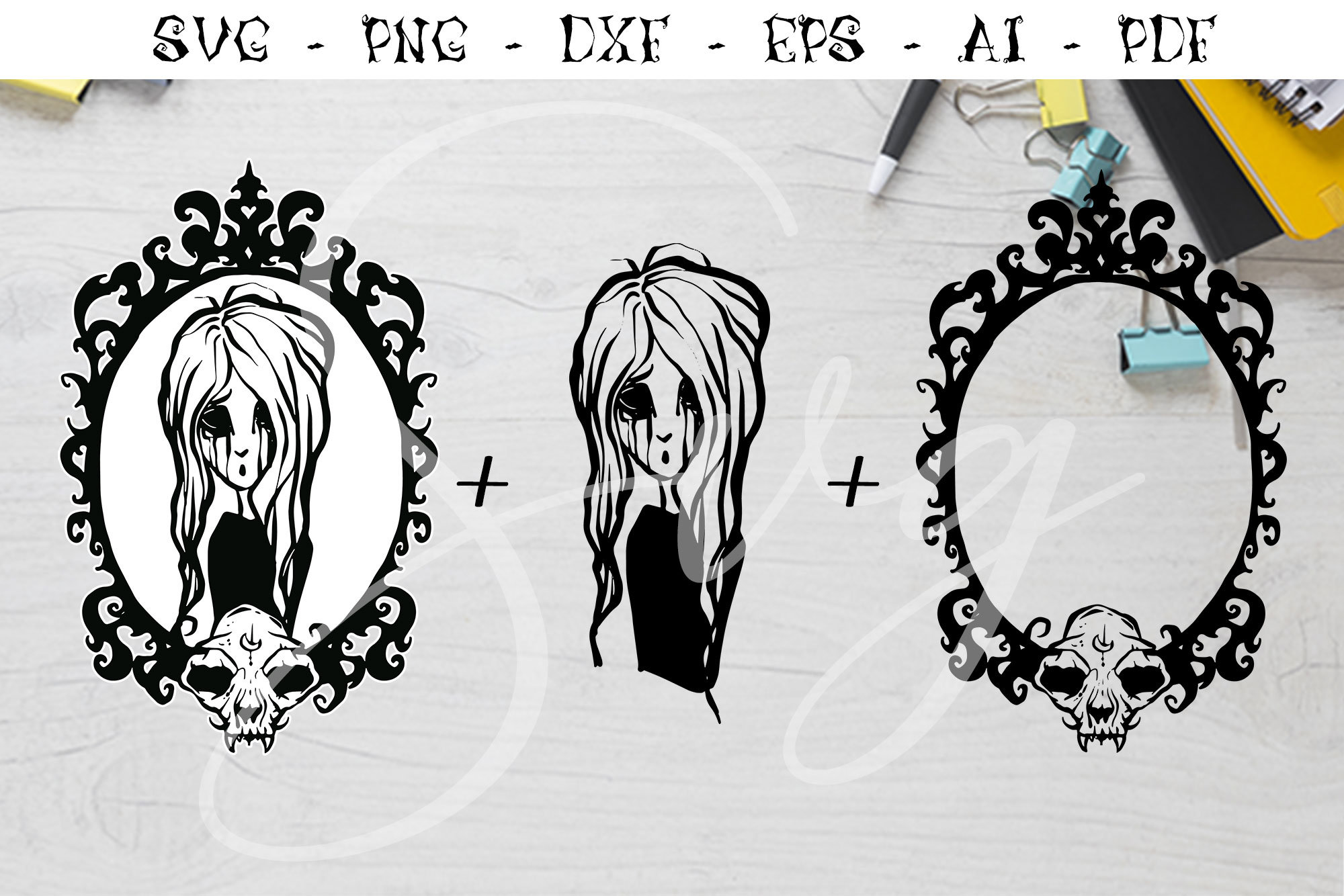 Zombie Girl SVG Gothic Svg Raise the Dead Clipart Horror - Etsy