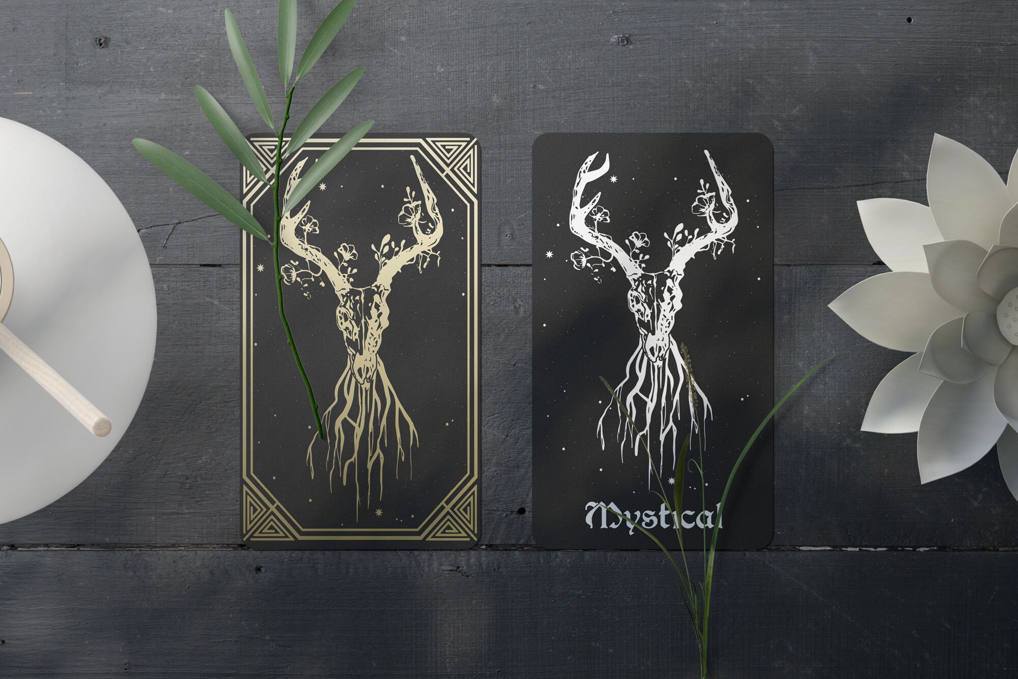 Oracle Deck SVG Oracle Cards Mystic Svg White Stag Skull - Etsy Australia