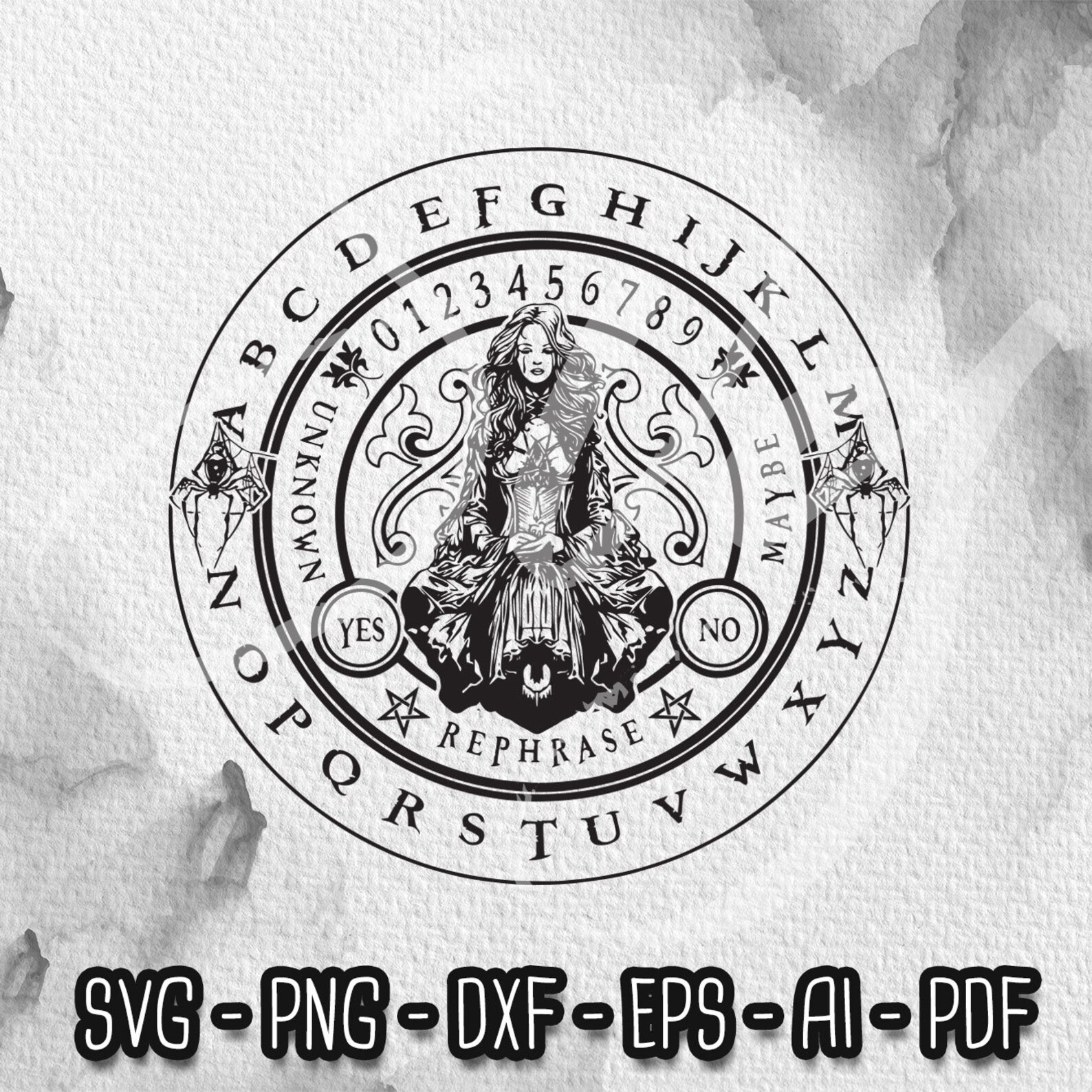 Pendulum Board SVG: Gothic Dowsing Divination Board (digital File) - Etsy