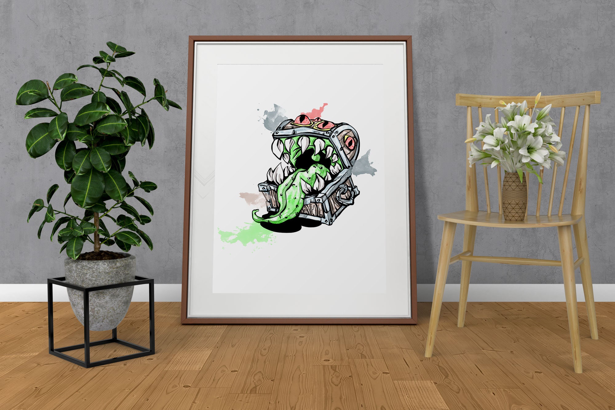 Mimic Treasure Chest Svg Trunk Mimic D20 Mimic Clip Art - Etsy