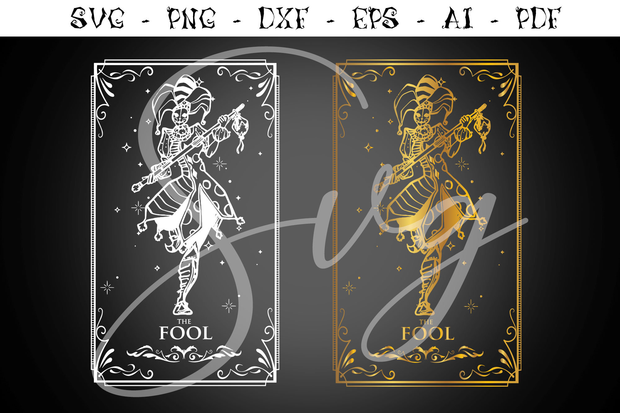 Tarot svg The Fool SVG Fortune teller SVG mystic svg Major | Etsy
