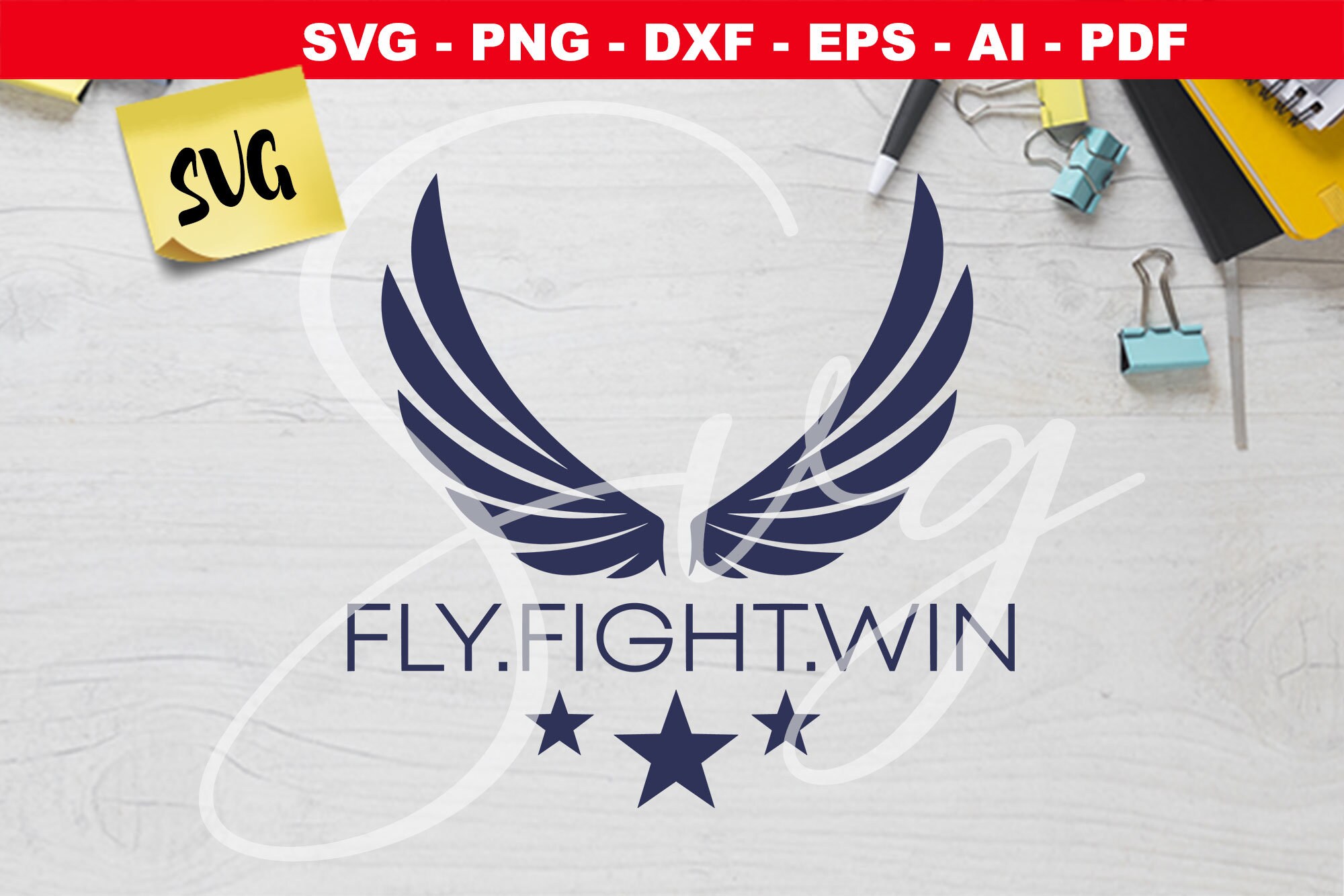 Fly Fight Win blue wings svg Air Force SVG military svg | Etsy