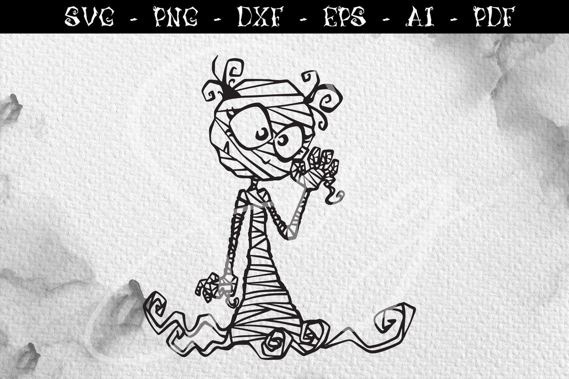 Mummy Vampire Svg, Cute Mummy Girl Svg, Ghost Svg, Gothic Svg, Spooky ...