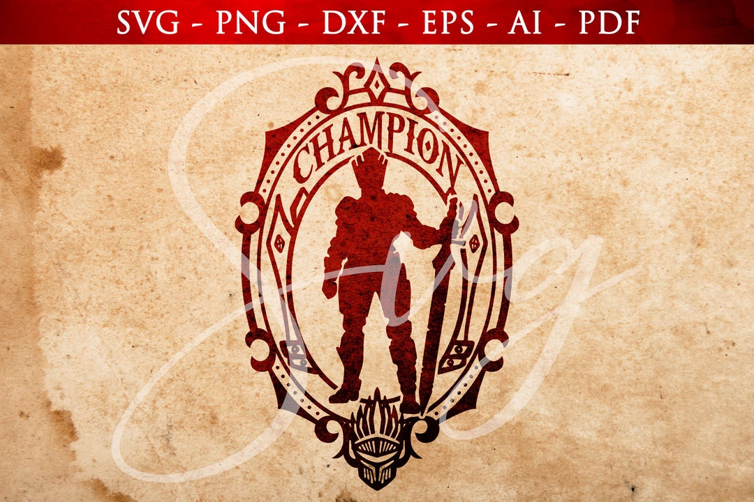 Champion Svg, RPG Class Silhouette, D20, Rpg Games, Png, Dxf, Eps, Ai ...