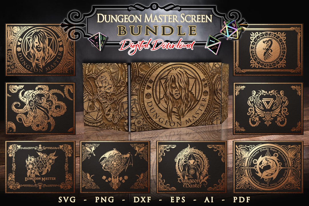 Dungeon Master Screen SVG Bundle: Tabletop RPG Decoration (digital ...
