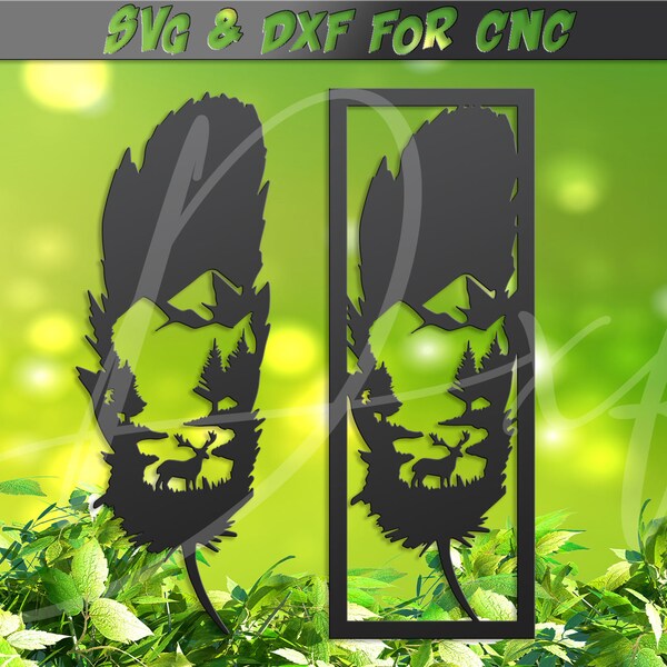 Wildlife Scene Dxf - Etsy