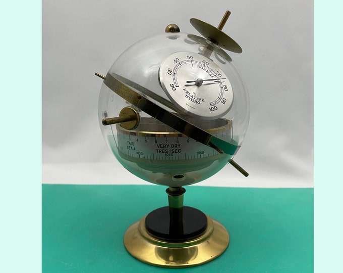 Vintage Huger Sputnik Globe Barometer, Thermometer, Hygrometer, Weather ...