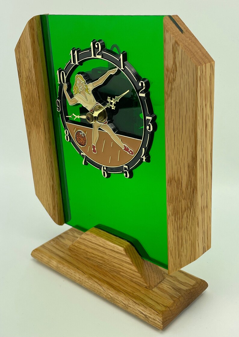 Bowling Clock Vintage 80s Bowling Clock on Plexiglass and - Etsy