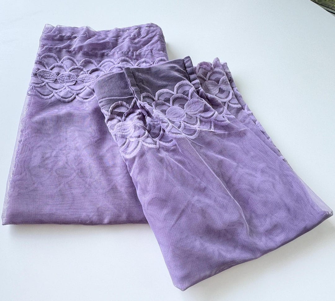 Vintage 70s Purple/lavender Curtain, Choice Between 1 Pleated or 1 Rod ...