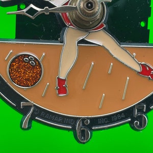 Bowling Clock Vintage 80s Bowling Clock on Plexiglass and - Etsy