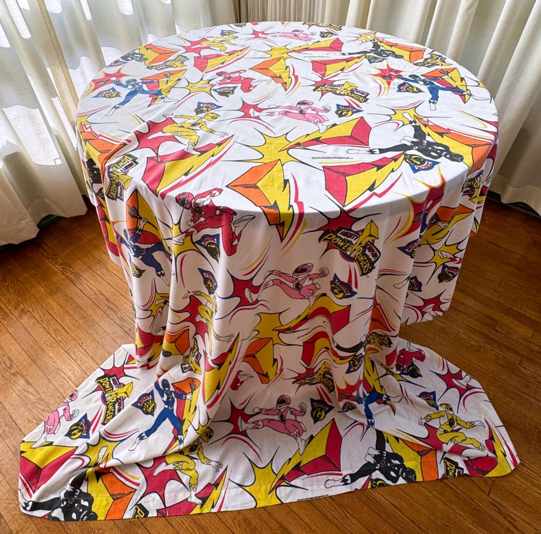 Vintage Mighty Morph Power Rangers Flat/top Sheet, Twin Size Bed, 1990s ...