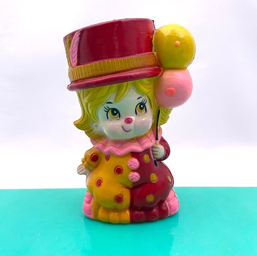 Vintage 70s Clown Planter, Plastic Nursery Planter, Polyceramic Rubens ...