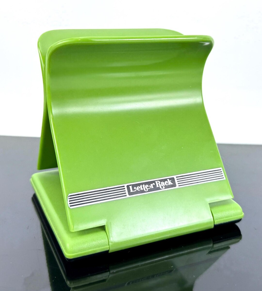 Vintage 70s Letter Holder, Green Plastic Desk Letter Rack, Mod 1970s ...