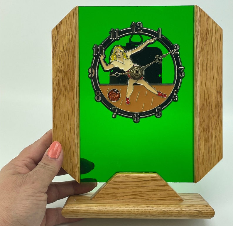 Bowling Clock Vintage 80s Bowling Clock on Plexiglass and - Etsy