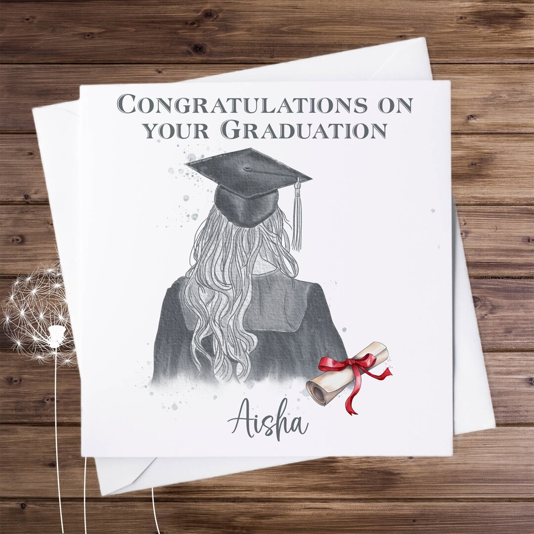 Personalised Graduation Card for Her, University Graduation ...