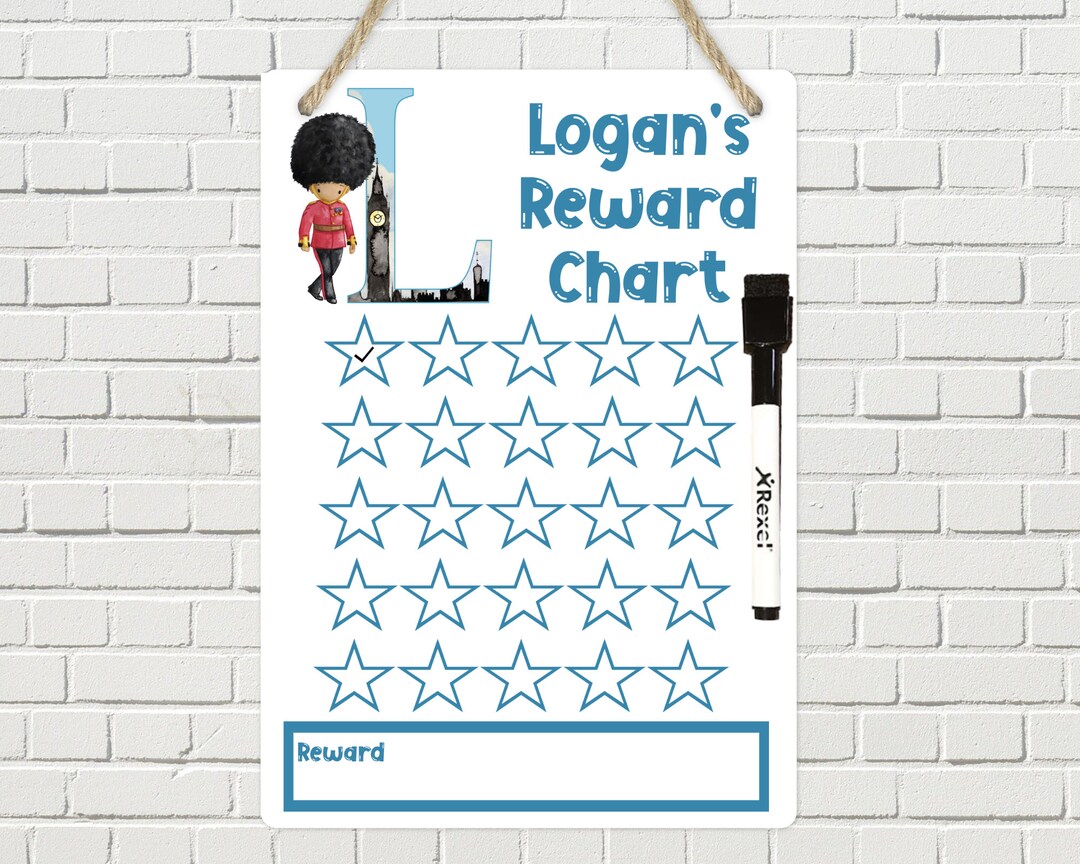 Aluminium Star Chart, Personalised Beefeater Reward Chart, Wipe Clean ...