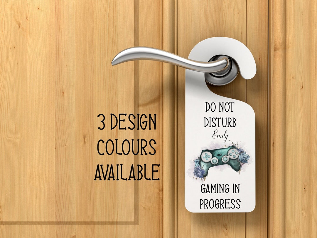 Personalised Door Hanger. Gaming Girl Gift, Gamer Girl, Do Not Disturb ...