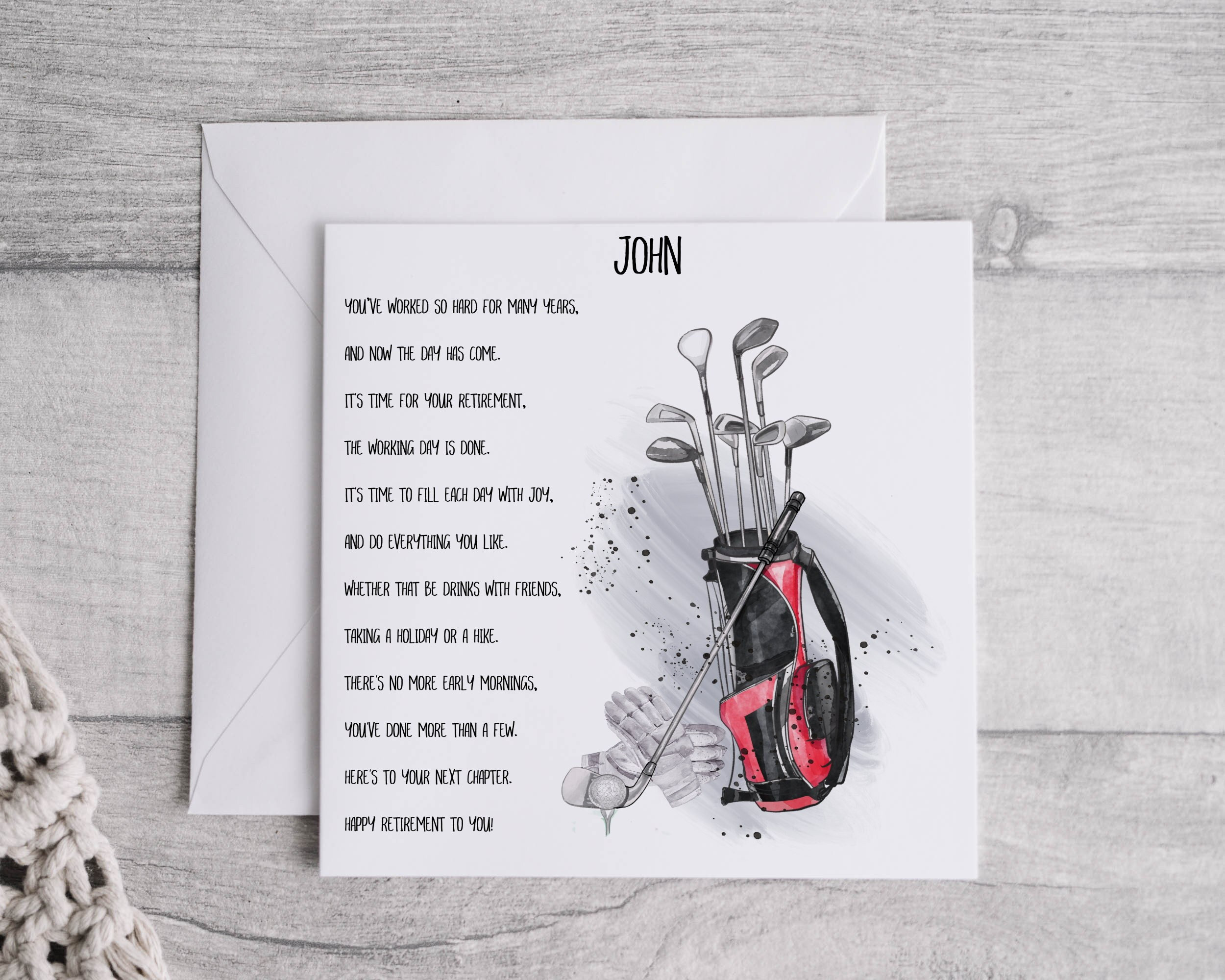 Personalised Retirement Card, Card for Him, Male Retirement, You're ...