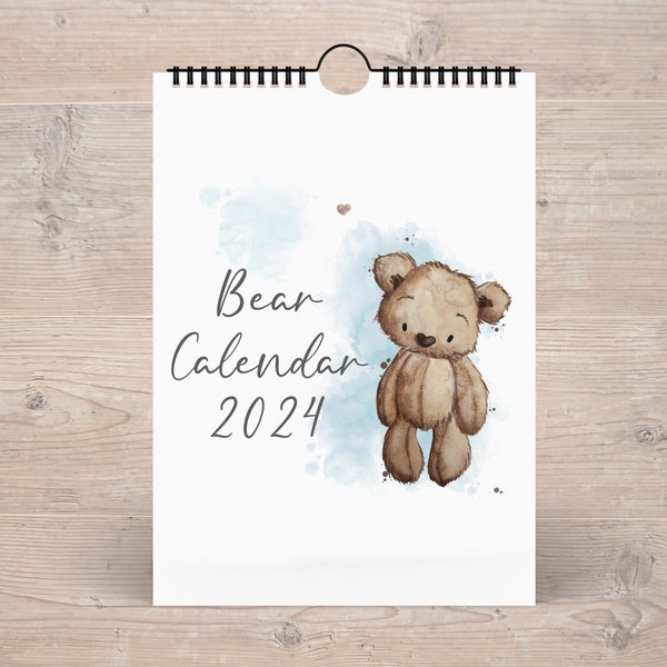 Teddy Bear Calendar - Etsy