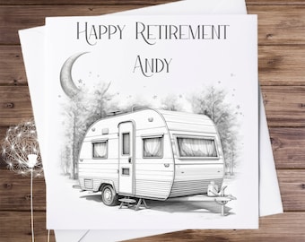 Retirement Card for a Caravan Lover, Caravan Life, Camping, Caravanning ...