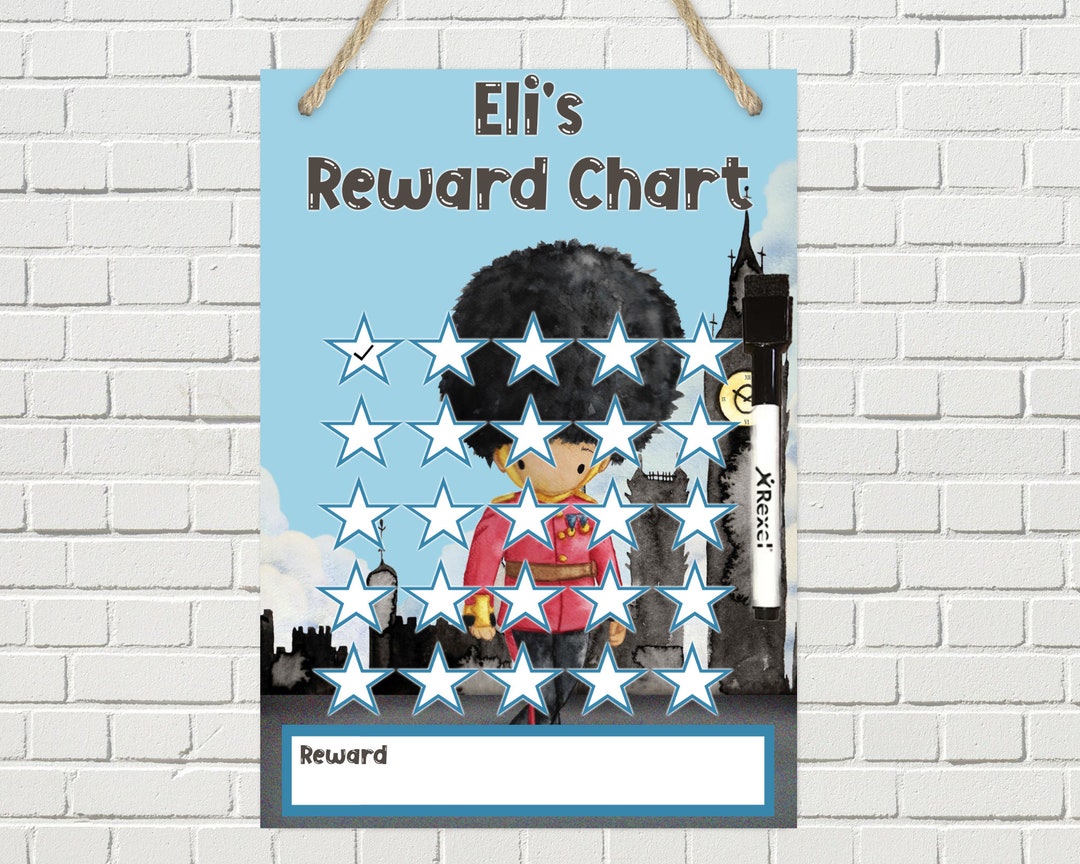 Aluminium Star Chart, Personalised Beefeater Reward Chart, Wipe Clean ...