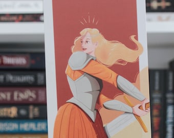 Spear Maiden Block Print Artist Print Lady Knight Knightcore Medieval ...