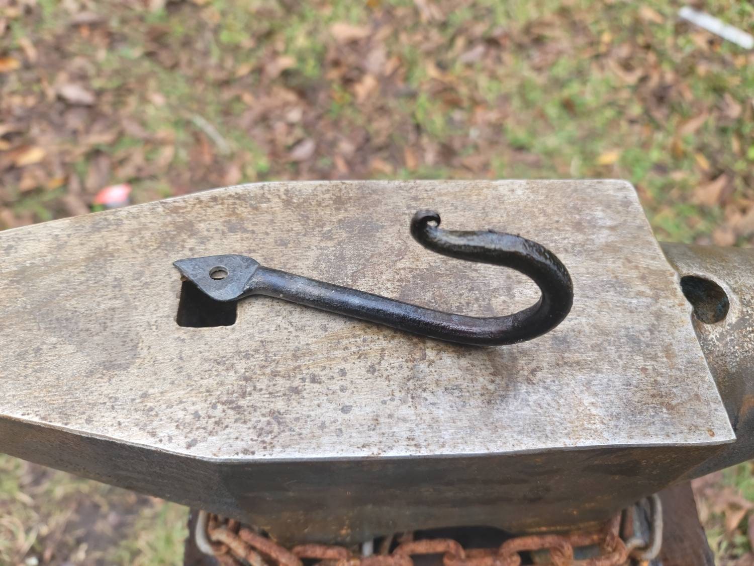 Forged Spade Hook — Redbeard's Forge