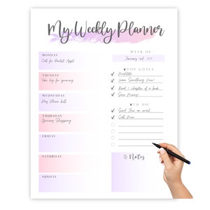 READY TO PRINT Weekly Planner Printable, Digital Teacher Planner, to Do ...