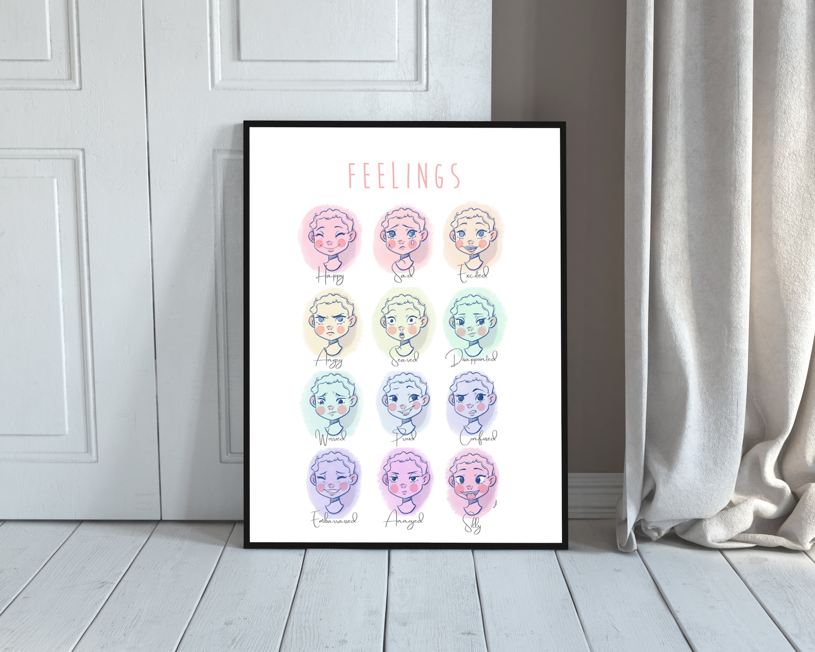 Rainbow Feelings Chart Emotions Print PRINTABLE Poster - Etsy Hong Kong