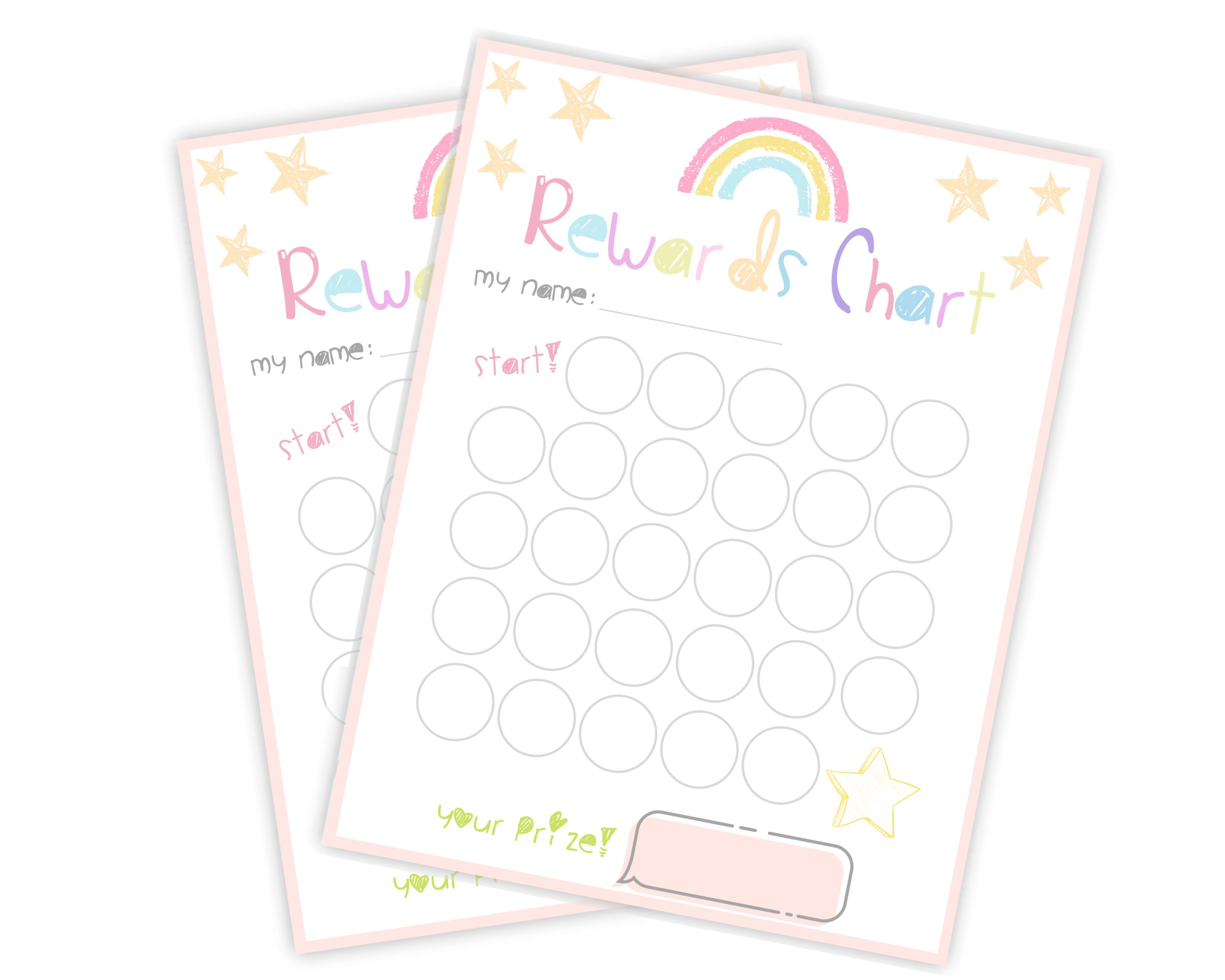 Kids Reward Chart Printable INSTANT DOWNLOAD Toddlers Reward - Etsy