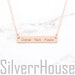 Personalization 925 Sterling Silver Bar Necklace, Custom Engraved ...