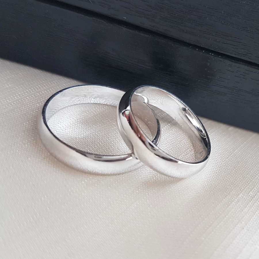 Classic Wedding Band Brushed Silver Ring 4mm Wedding Ring - Etsy