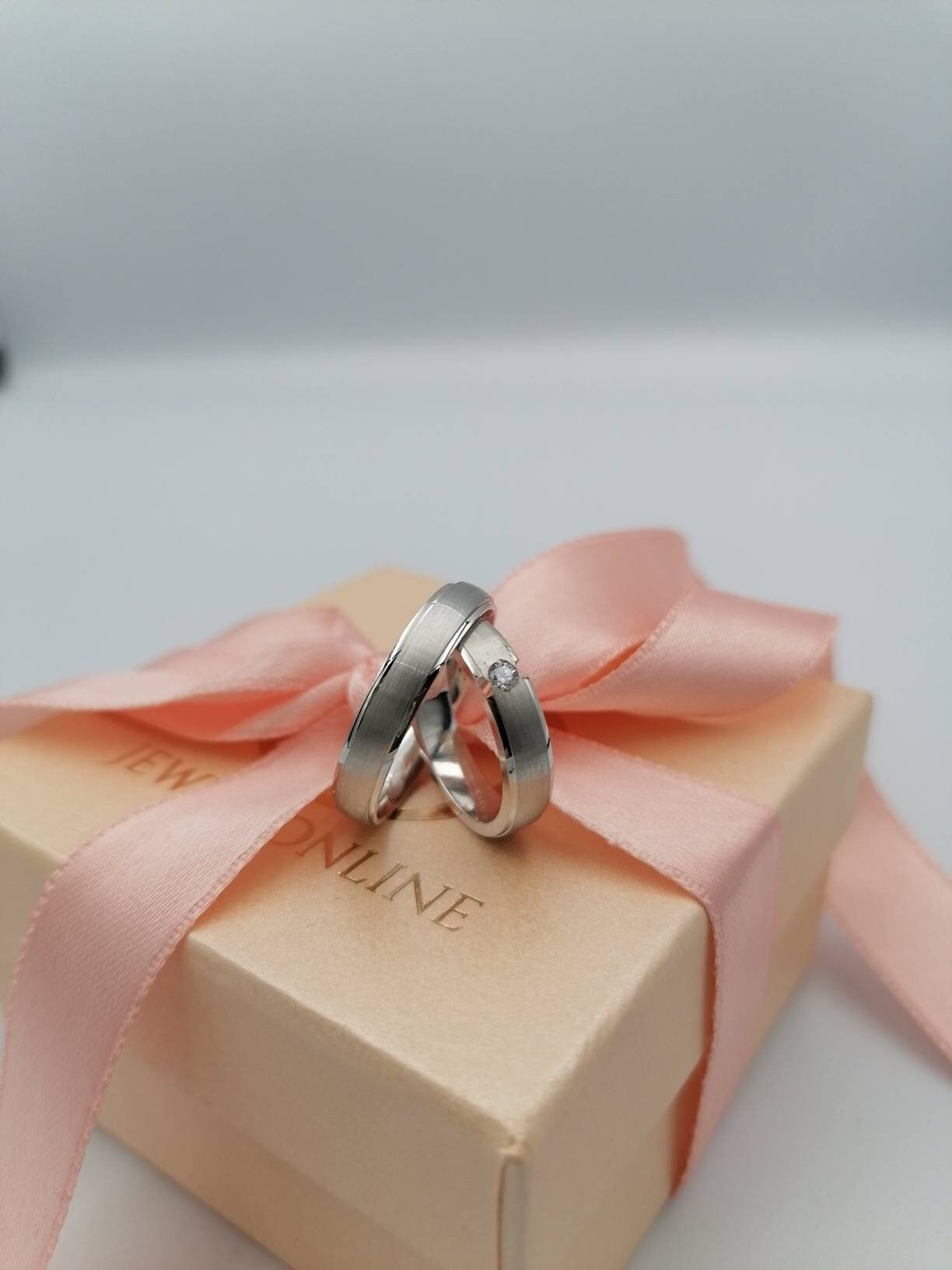 Flat Design 925 couple Ring Setgemstone Ring Sethis Her - Etsy