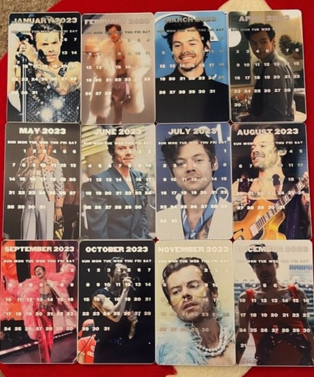 Custom 2023 Calendar Plastic PVC ID Photo Card Set With Metallic Text ...