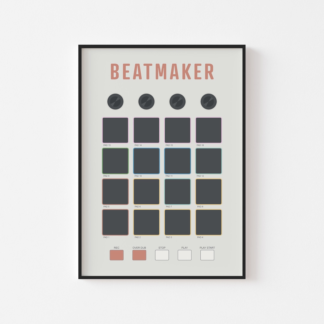 Beatmaker Print - Music Producer Poster, MPC Print, Music Studio Decor ...