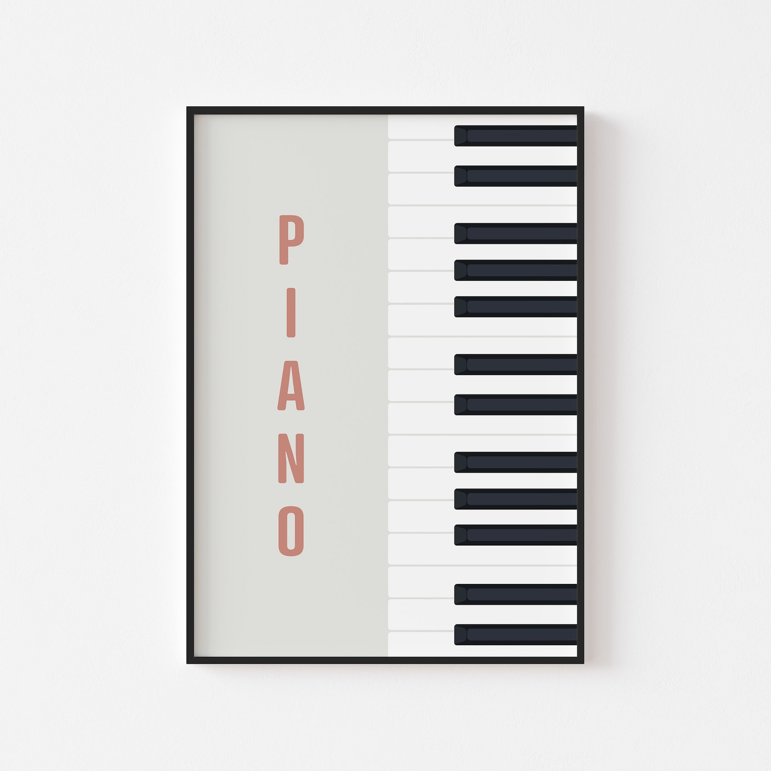 Piano Keys Print Pianist Music Poster, Music Studio Decor, Minimalist ...