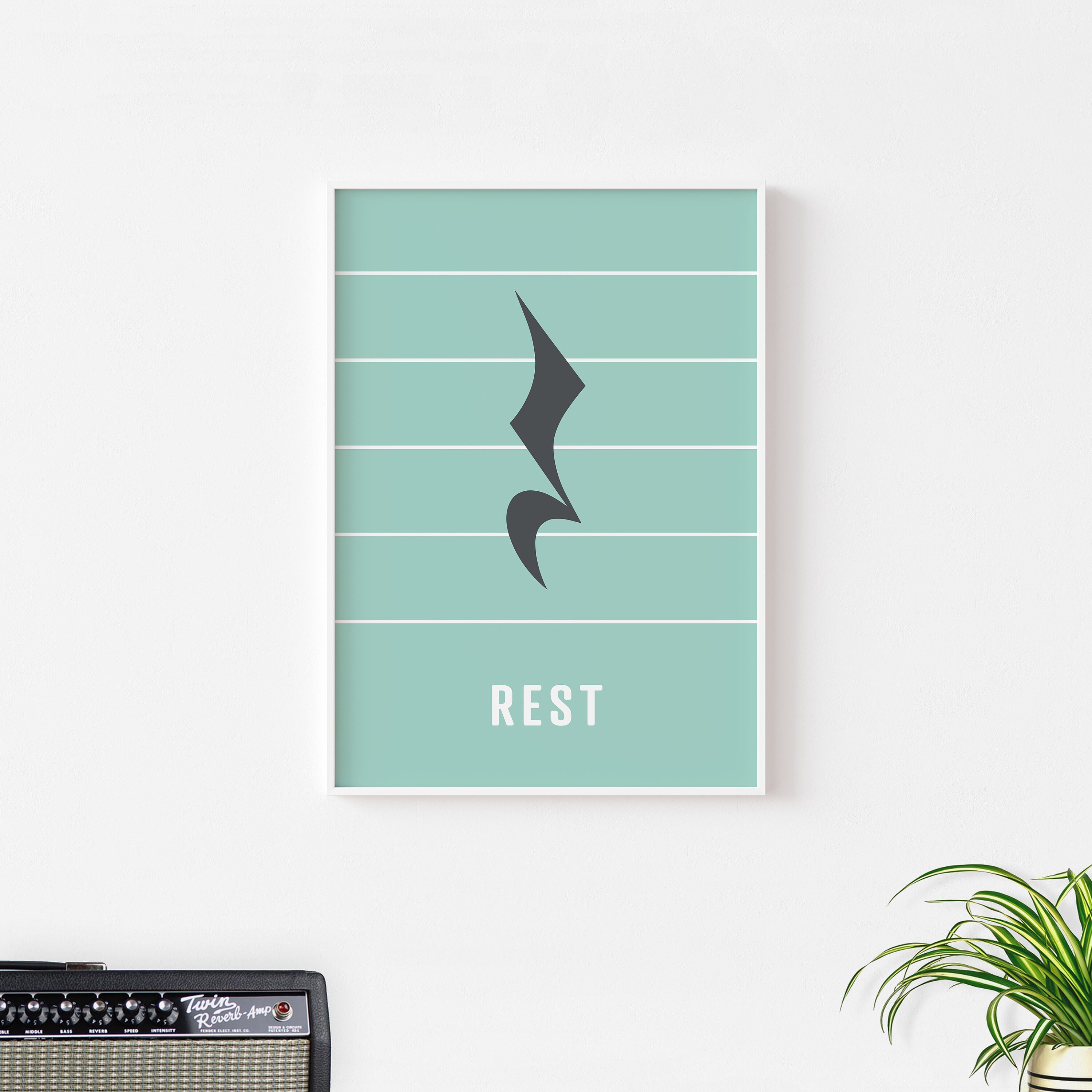 Note Rest Print Crotchet Quarter Note Music Theory Poster | Etsy