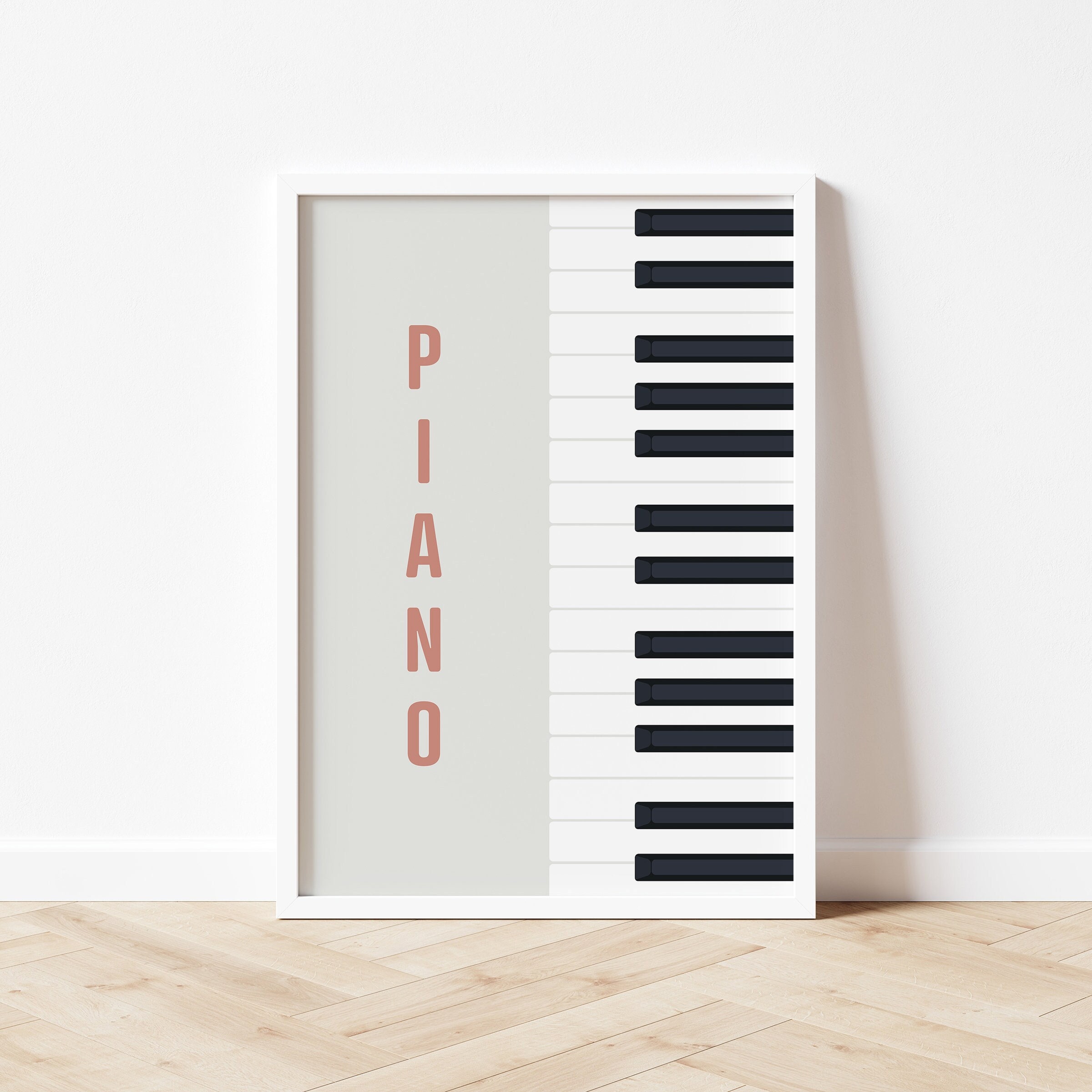 Piano Keys Print Pianist Music Poster, Music Studio Decor, Minimalist ...