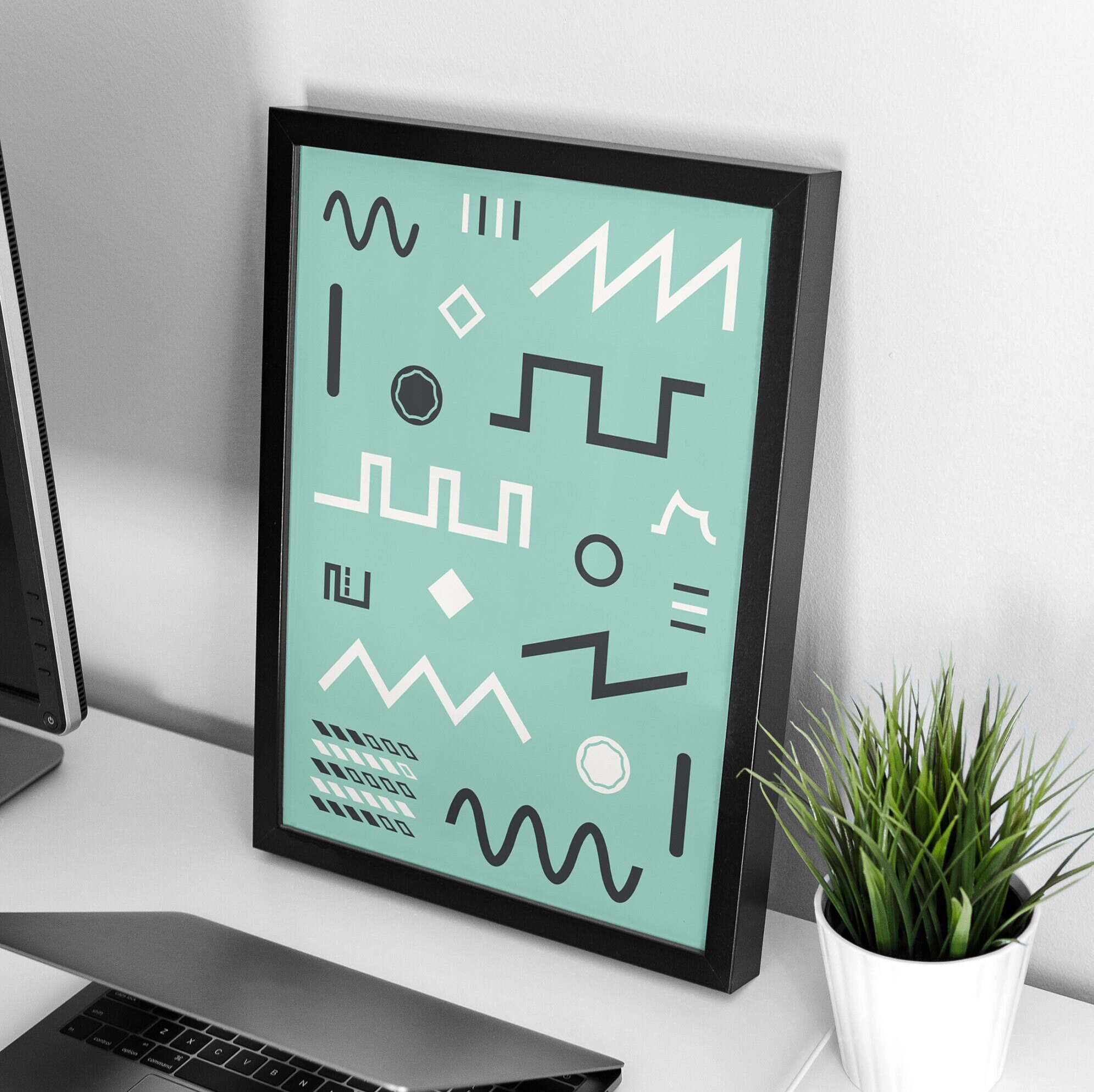 Synthesizer Waveform Print - Synth Music Poster, Oscillator Waveforms ...