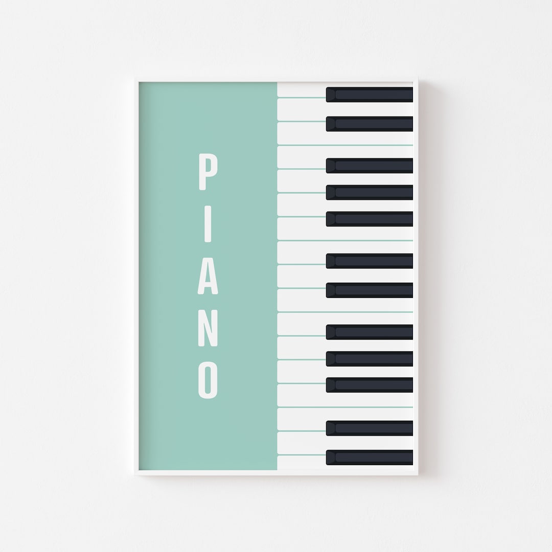Piano Keys Print - Pianist Music Poster, Music Studio Decor, Minimalist ...