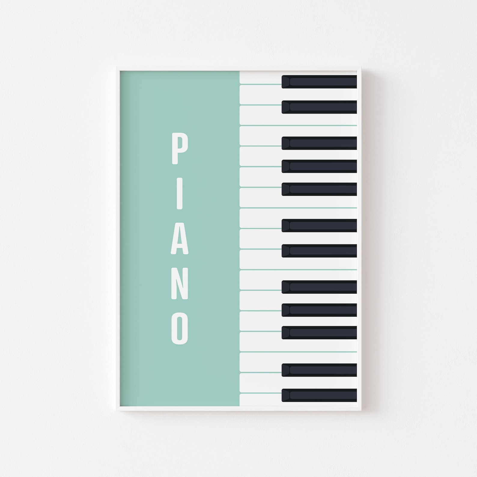 Piano Keys Print Pianist Music Poster, Music Studio Decor, Minimalist ...