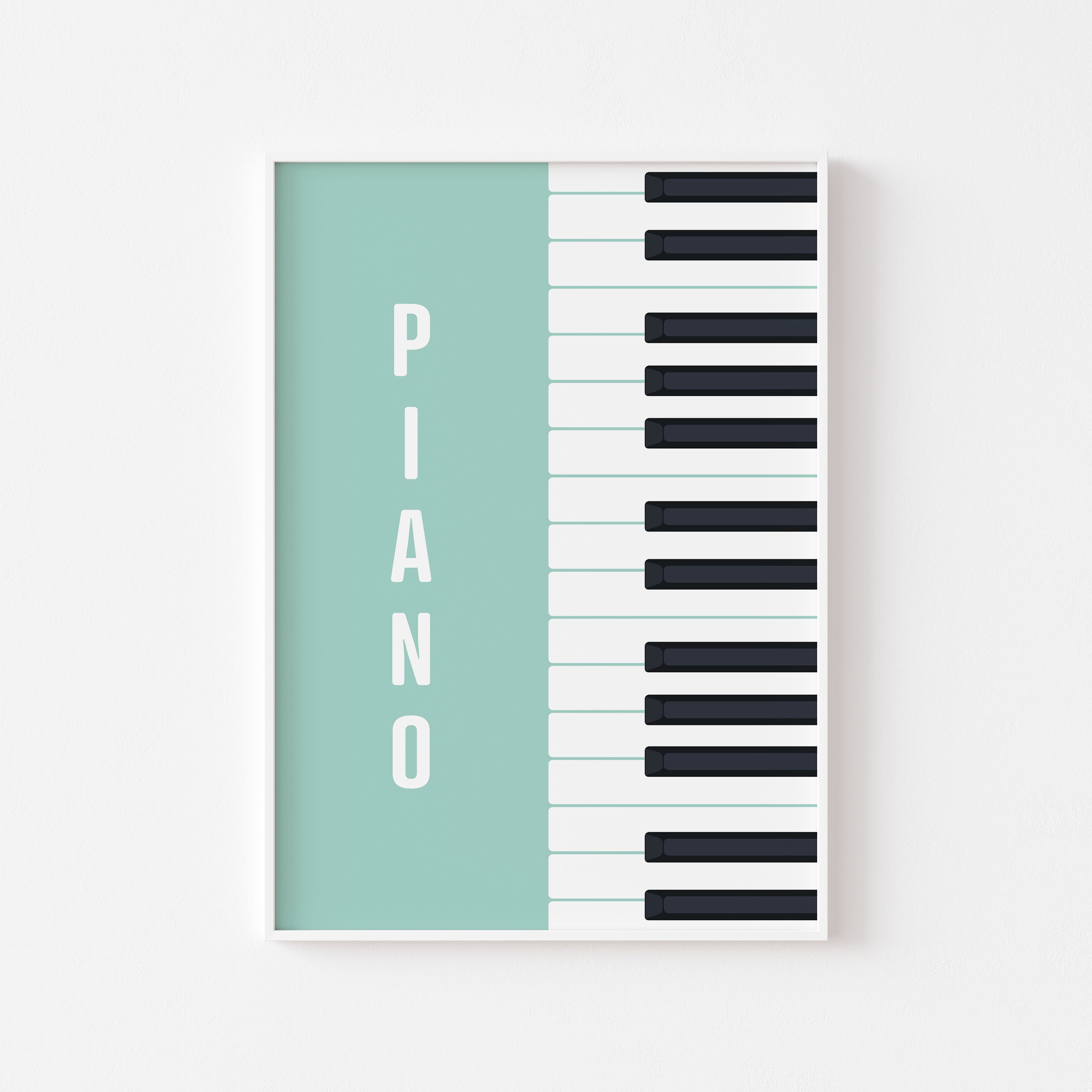 Piano Keys Print - Pianist Music Poster, Music Studio Decor, Minimalist ...