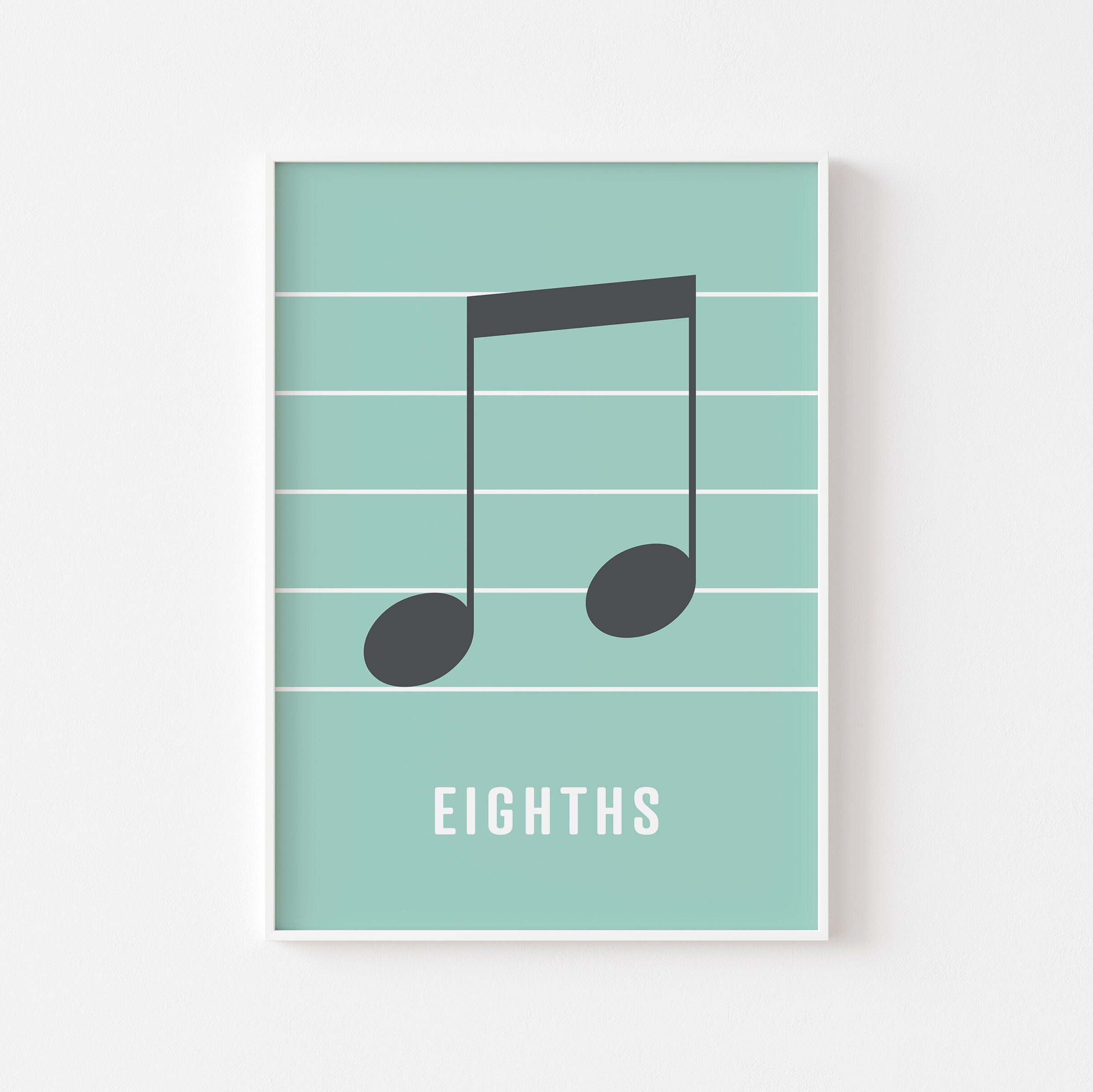 Eighth Note Print Music Theory Poster Quaver Note Musical - Etsy