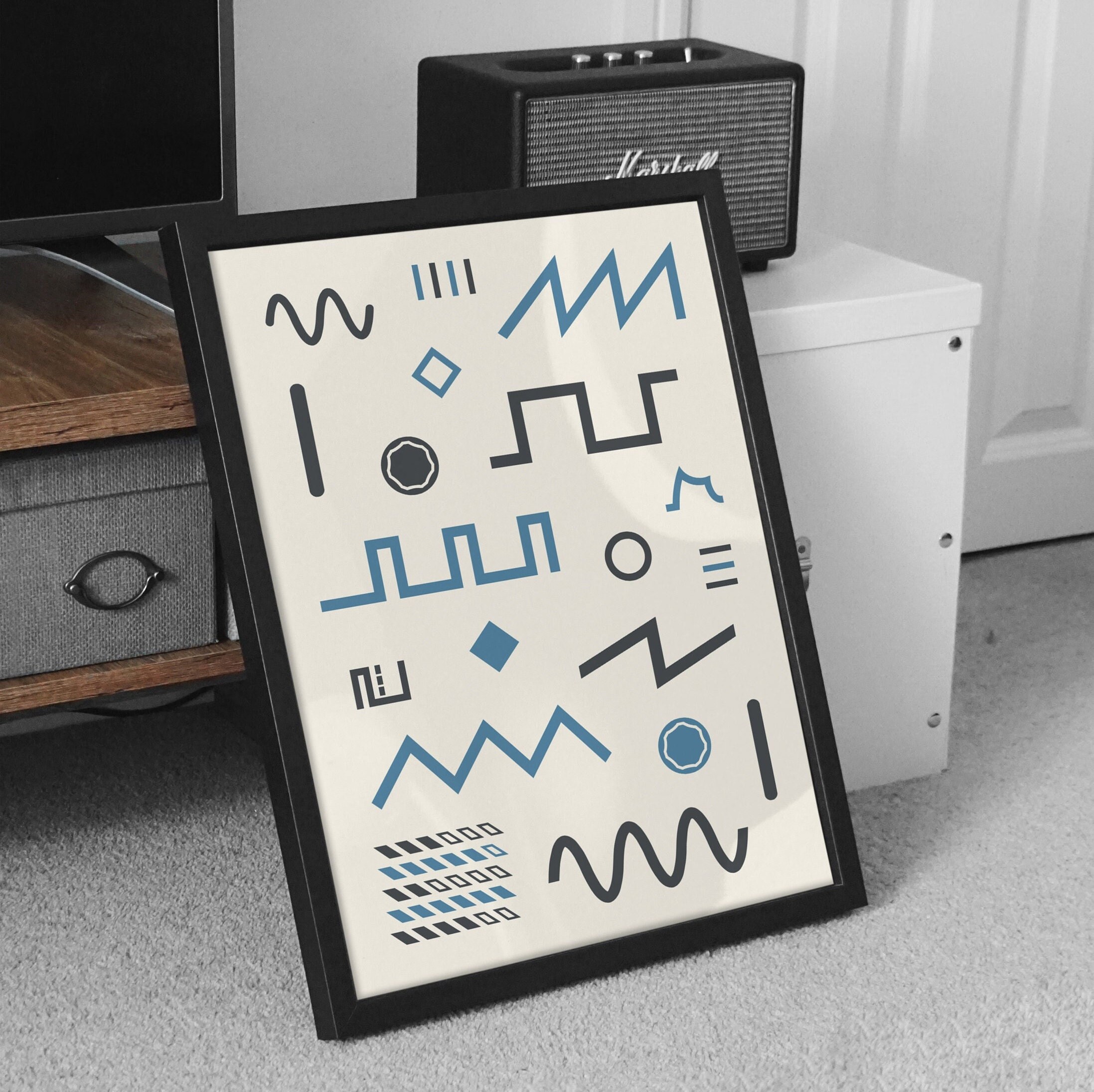 Synthesizer Waveform Print - Synth Music Poster, Oscillator Waveforms ...