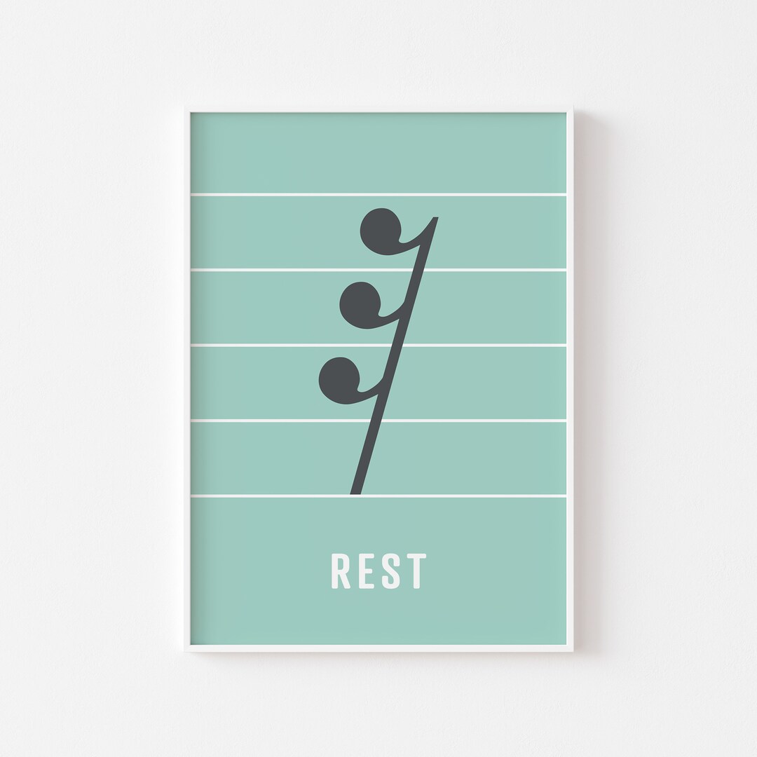 Note Rest Print - 32nd Note, Music Theory Poster, Musical Note, Rhythm ...