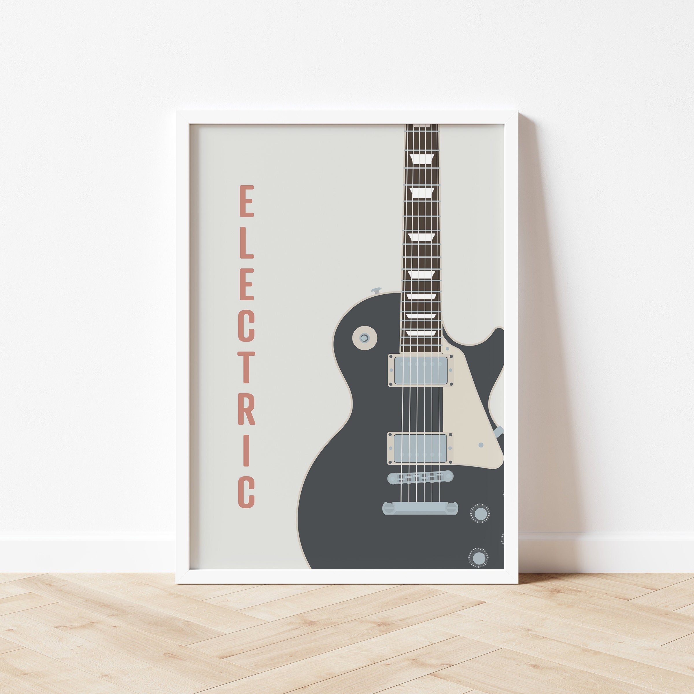 Electric Guitar Print - Les Paul Poster, Guitarist Music Poster ...